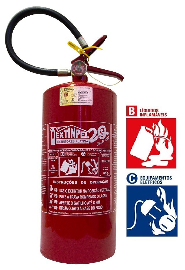 Extintor PQS – ABC – 6kg | PREVEFOGO | Sistemas contra incêndio